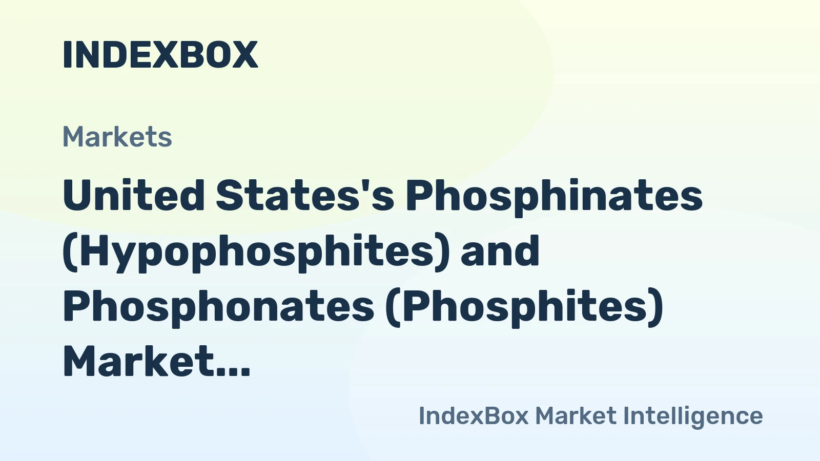 United States's Phosphinates (Hypophosphites) and Phosphonates (Phosphites) Market to Reach 15K Tons and $41M by 2035