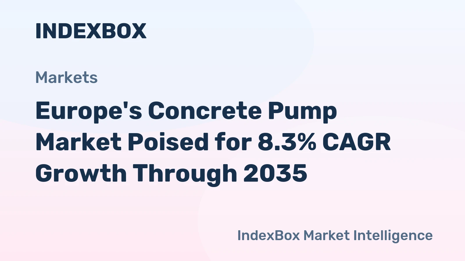 Europe's Concrete Pump Market Poised for 8.3% CAGR Growth Through 2035