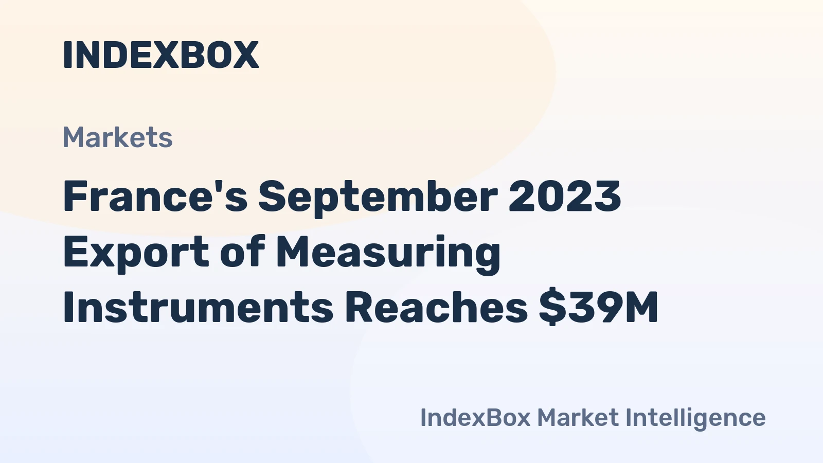 France's September 2023 Export of Measuring Instruments Reaches $39M