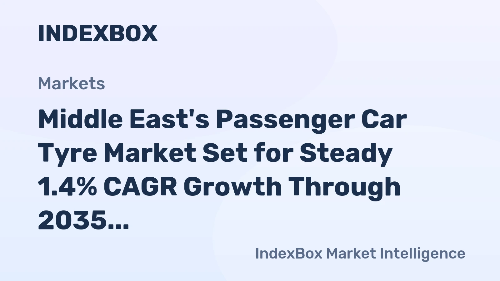 Middle East's Passenger Car Tyre Market Set for Steady 1.4% CAGR Growth Through 2035