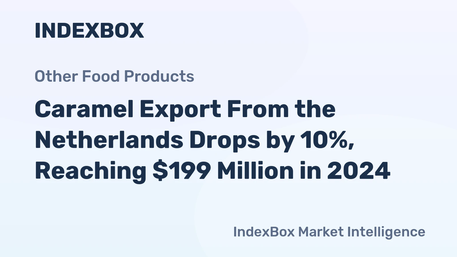 Caramel Export From the Netherlands Drops by 10%, Reaching $199 Million in 2024