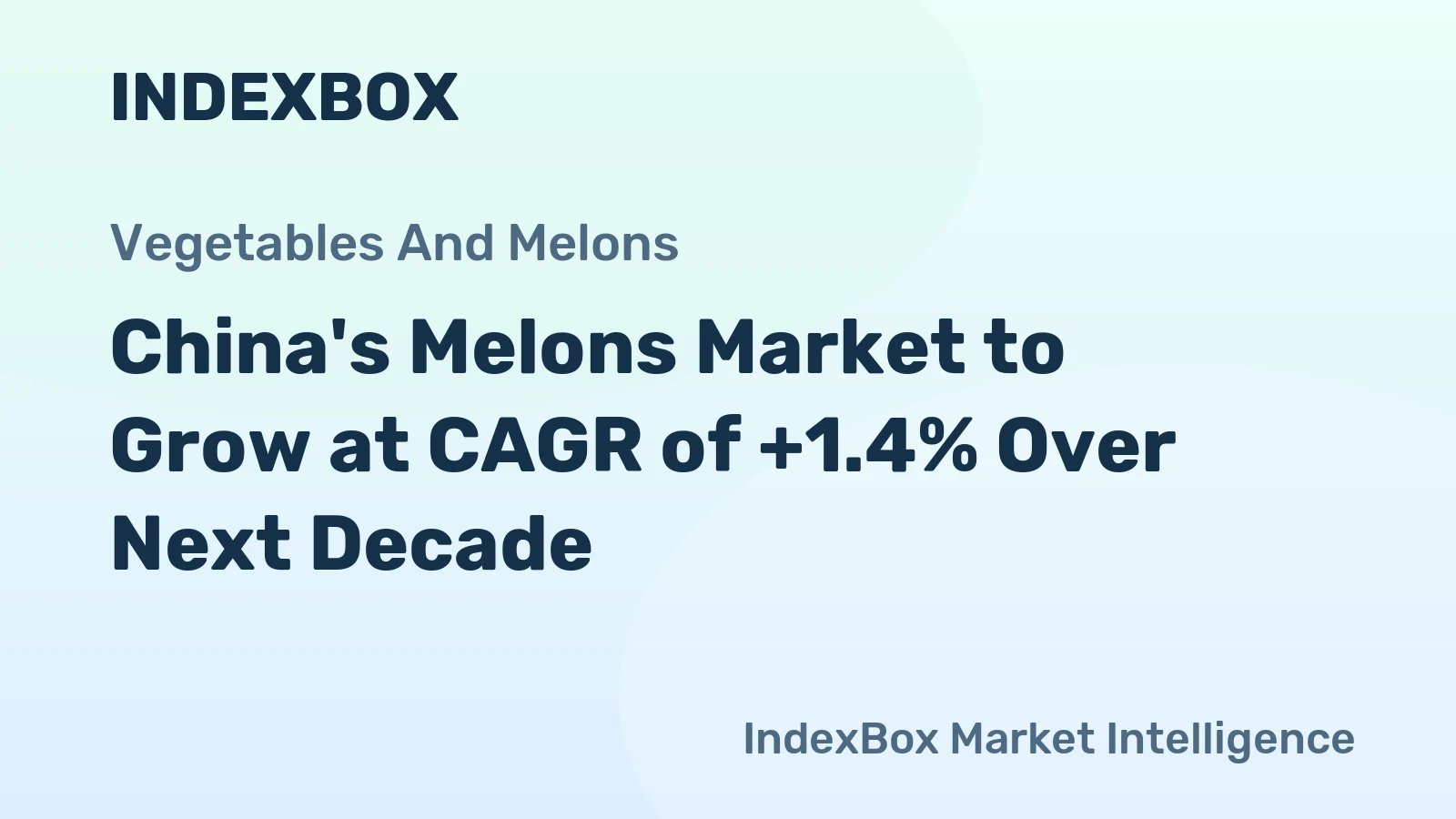 China's Melons Market to Grow at CAGR of +1.4% Over Next Decade