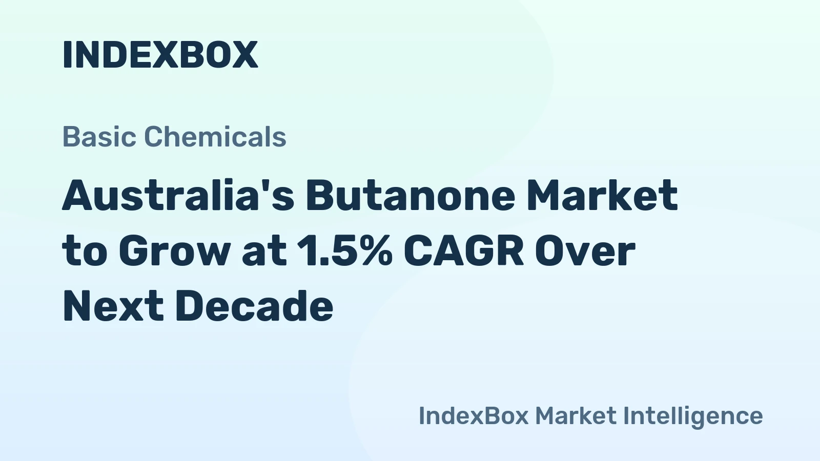 Australia's Butanone Market to Grow at 1.5% CAGR Over Next Decade