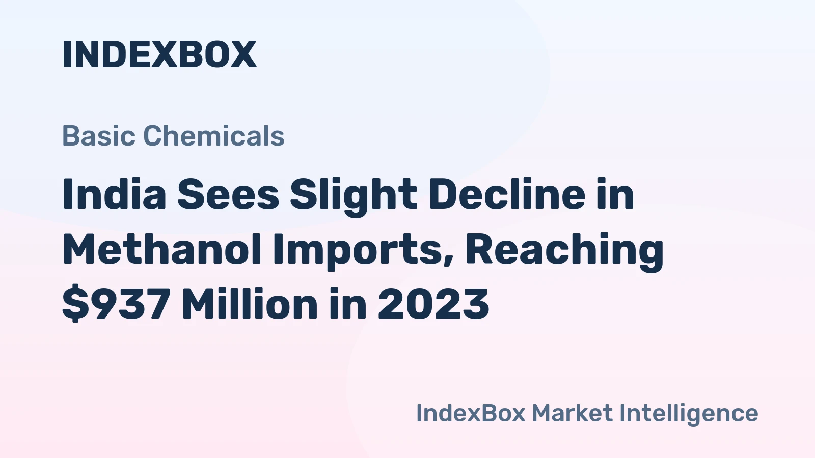 India Sees Slight Decline in Methanol Imports, Reaching $937 Million in 2023