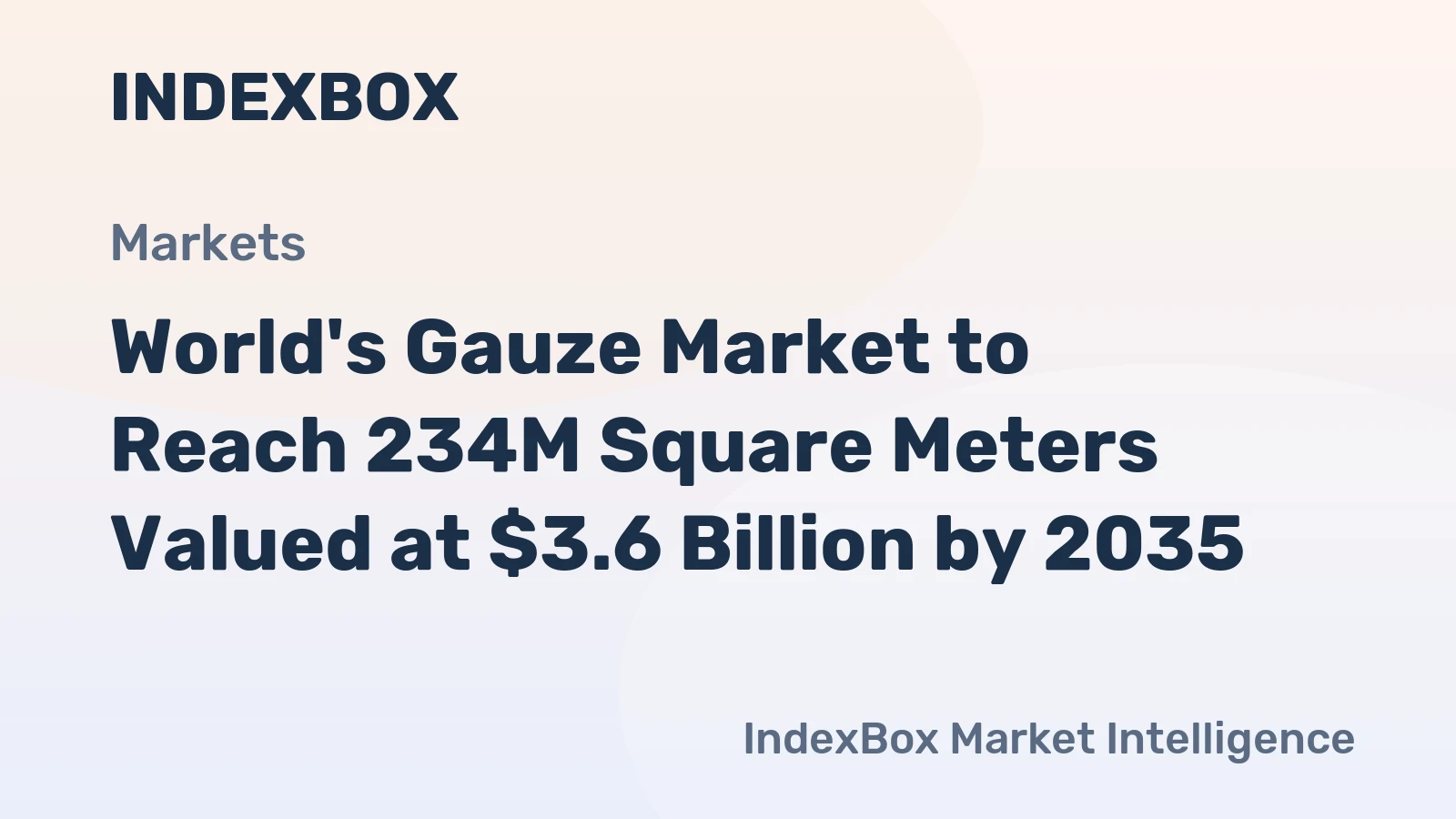 World's Gauze Market to Reach 234M Square Meters Valued at $3.6 Billion by 2035