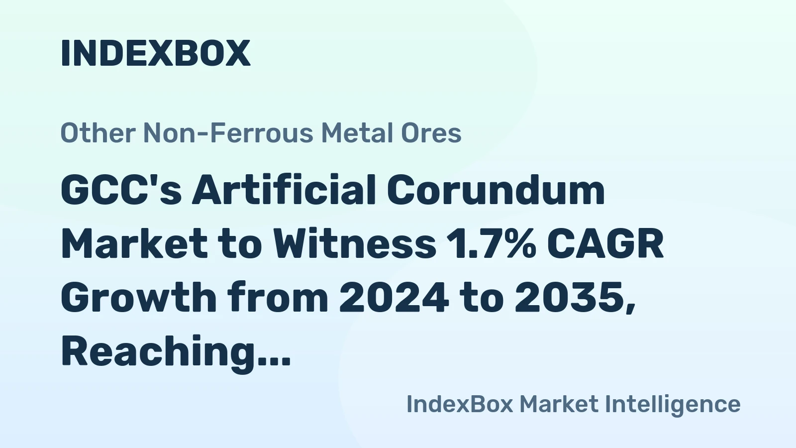 GCC's Artificial Corundum Market to Witness 1.7% CAGR Growth from 2024 to 2035, Reaching 24K Tons