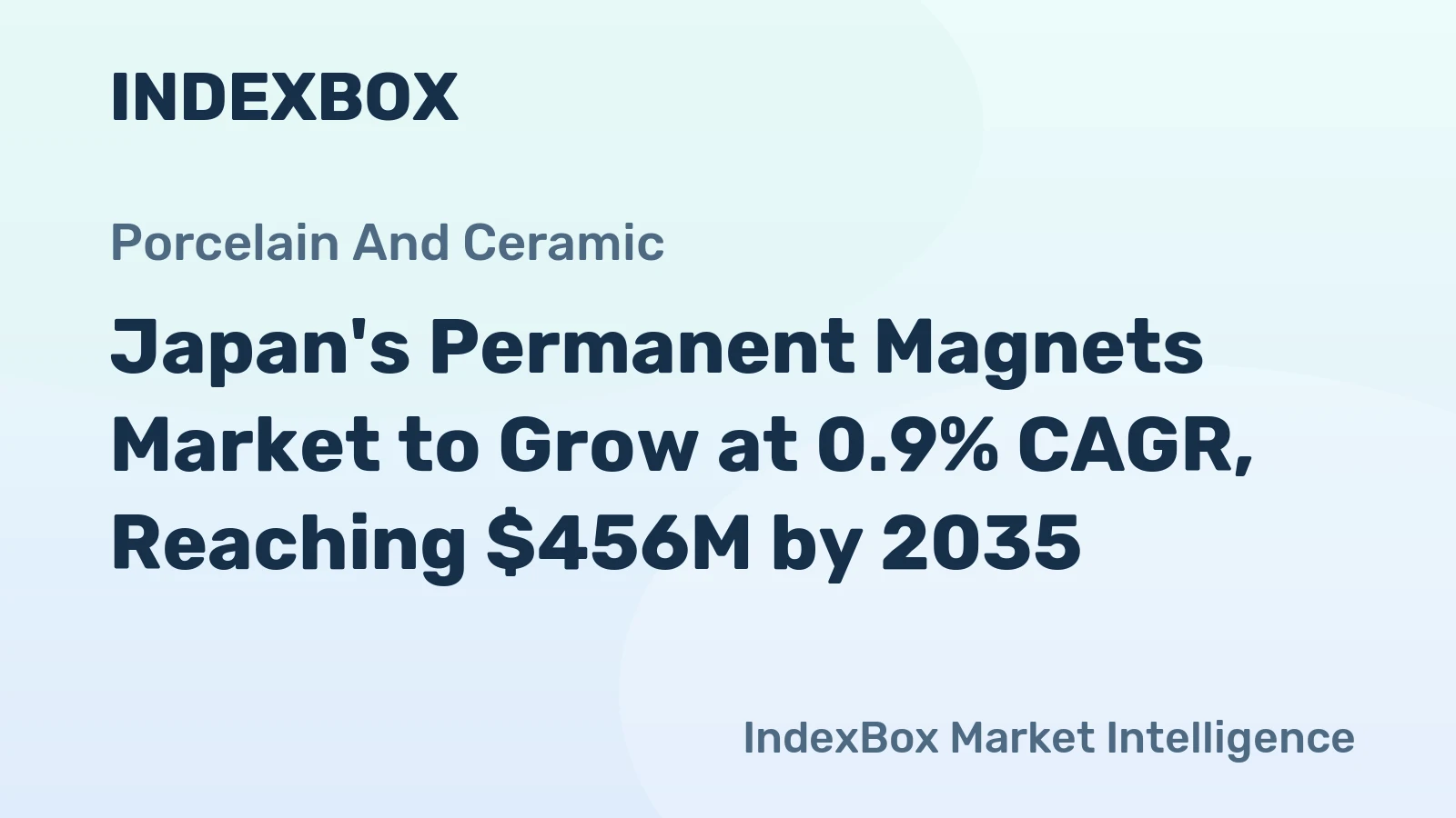 Japan's Permanent Magnets Market to Grow at 0.9% CAGR, Reaching $456M by 2035