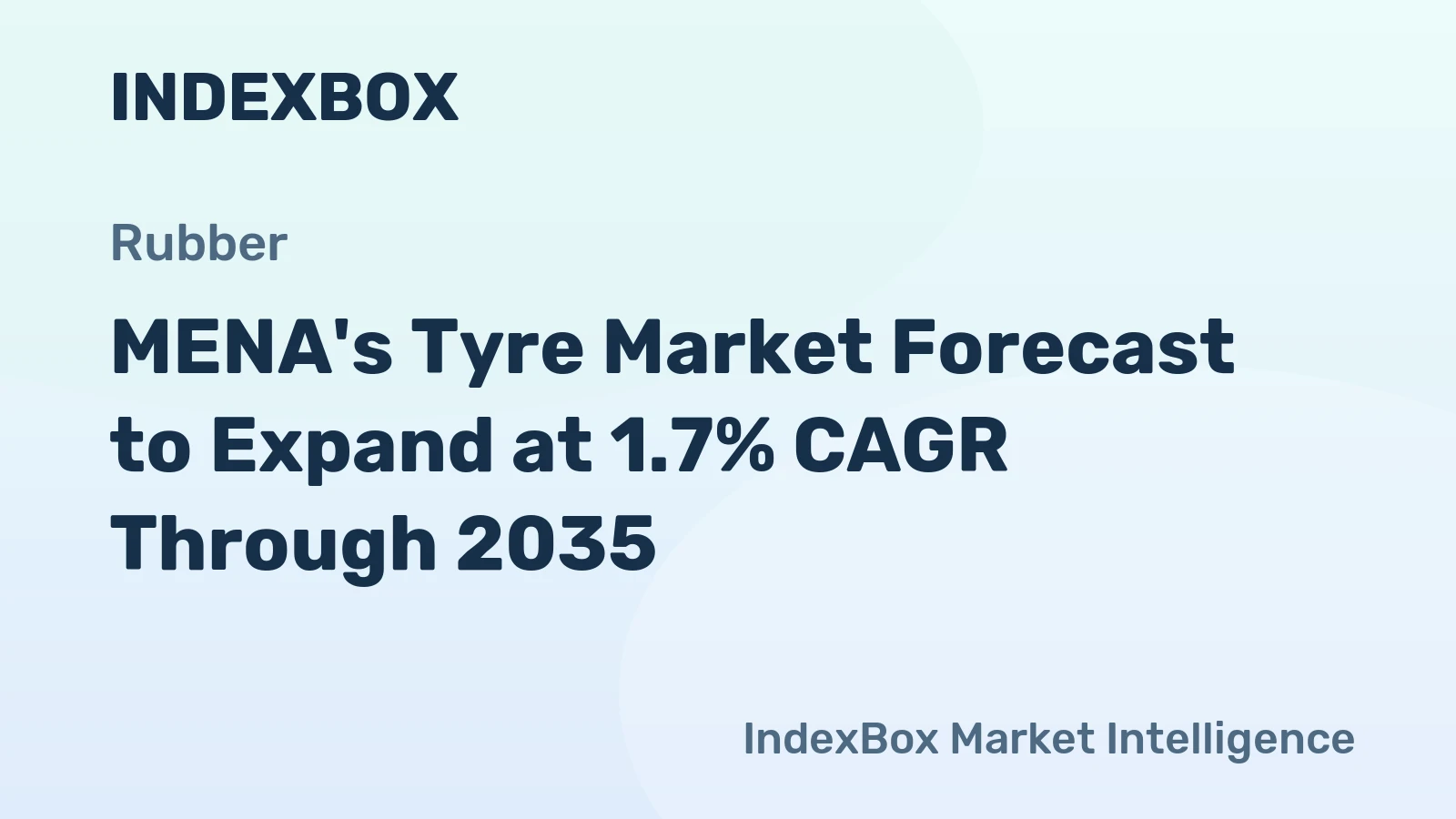 MENA's Tyre Market Forecast to Expand at 1.7% CAGR Through 2035