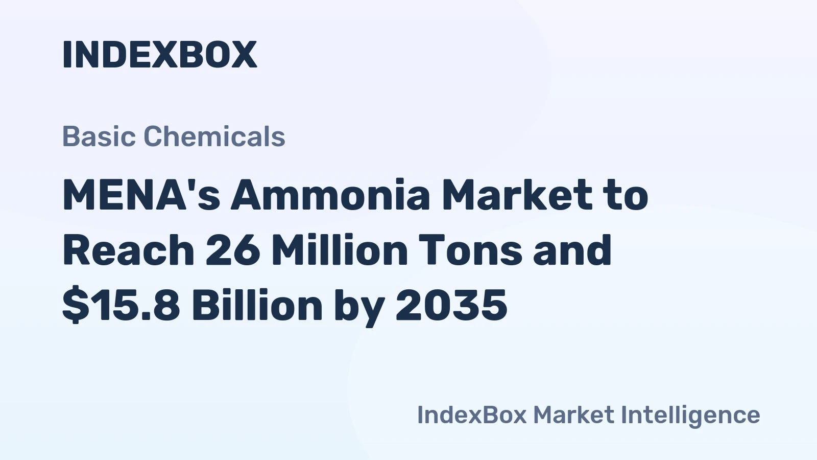 MENA's Ammonia Market to Reach 26 Million Tons and $15.8 Billion by 2035