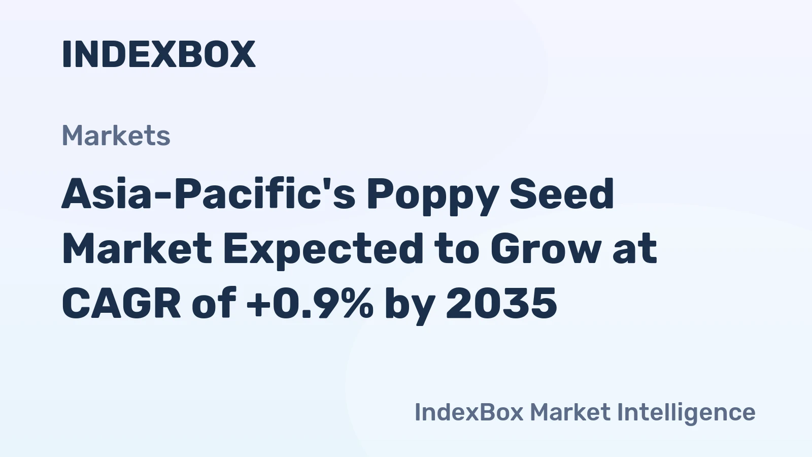 Asia-Pacific's Poppy Seed Market Expected to Grow at CAGR of +0.9% by 2035