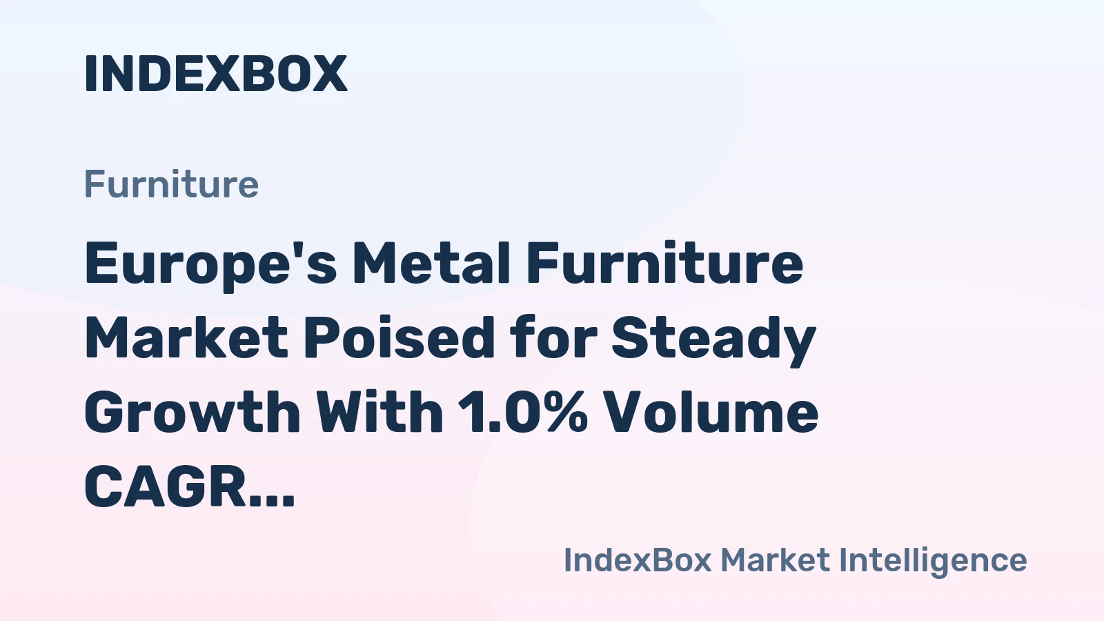 Europe's Metal Furniture Market Poised for Steady Growth With 1.0% Volume CAGR Through 2035