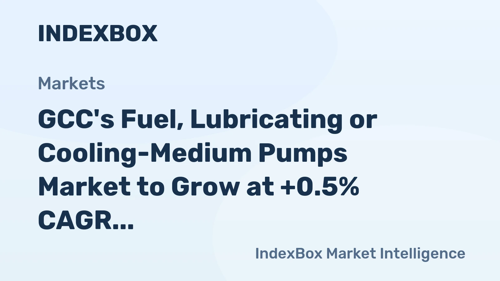 GCC's Fuel, Lubricating or Cooling-Medium Pumps Market to Grow at +0.5% CAGR through 2035