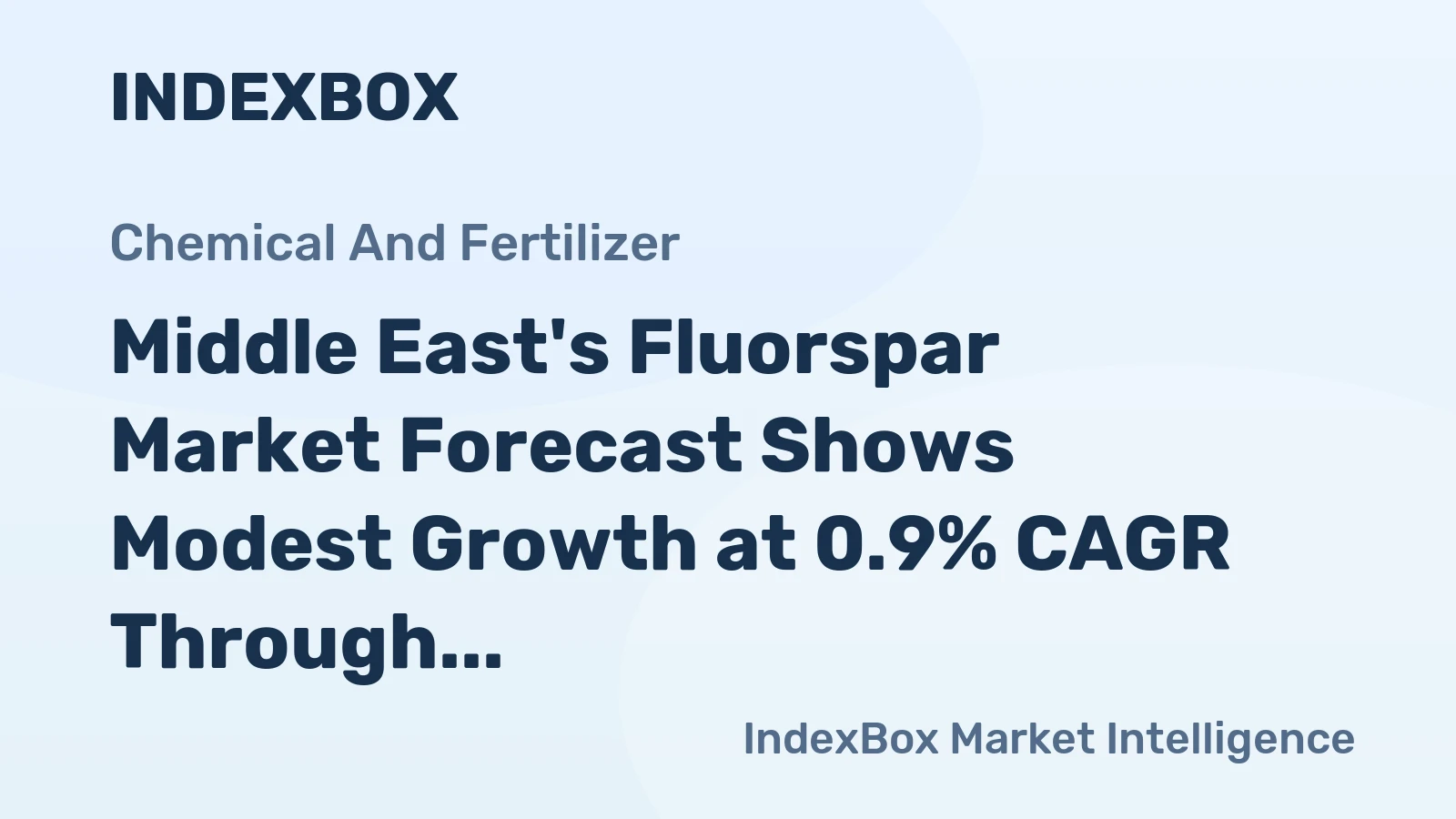 Middle East's Fluorspar Market Forecast Shows Modest Growth at 0.9% CAGR Through 2035