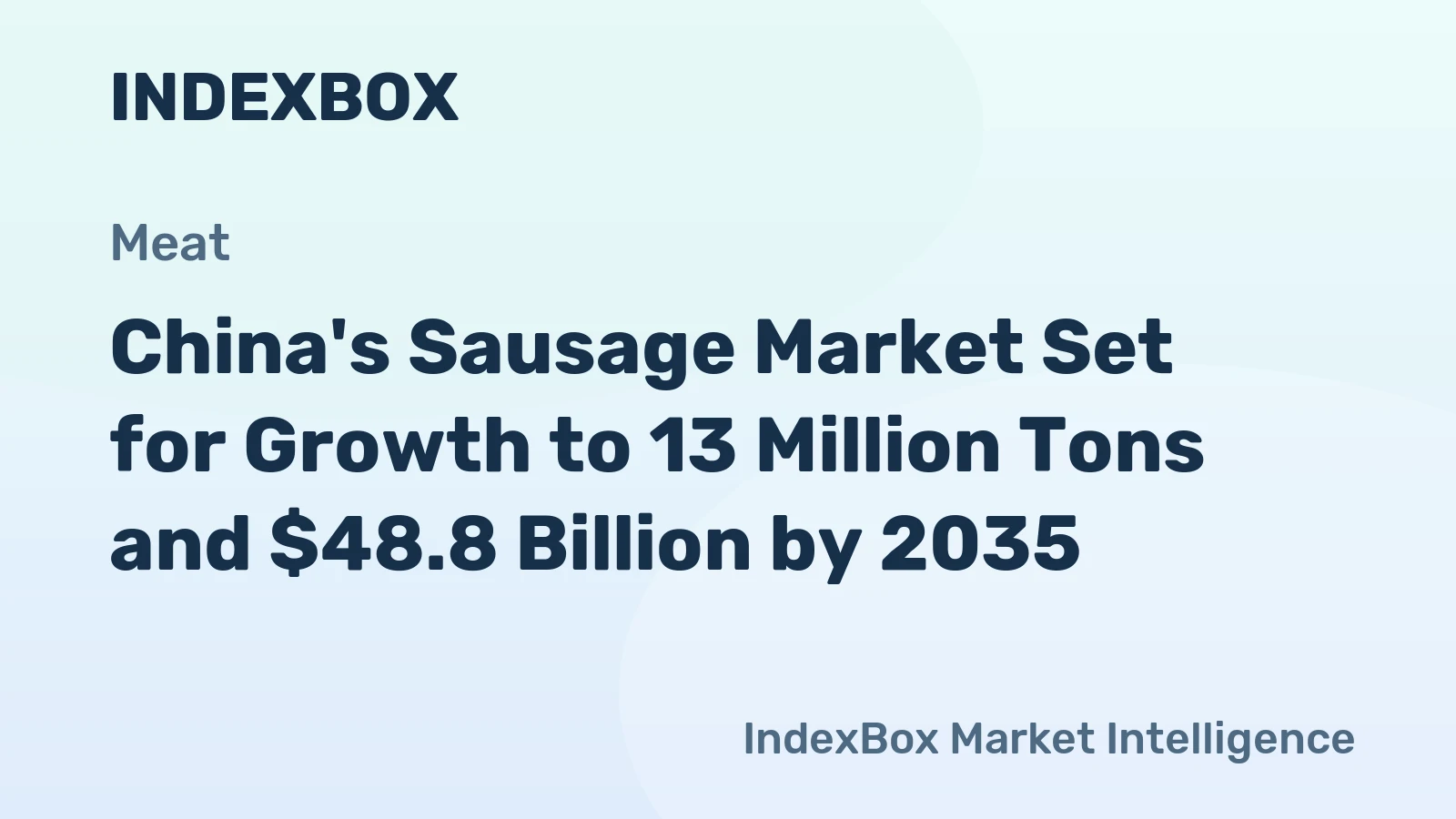 China's Sausage Market Set for Growth to 13 Million Tons and $48.8 Billion by 2035