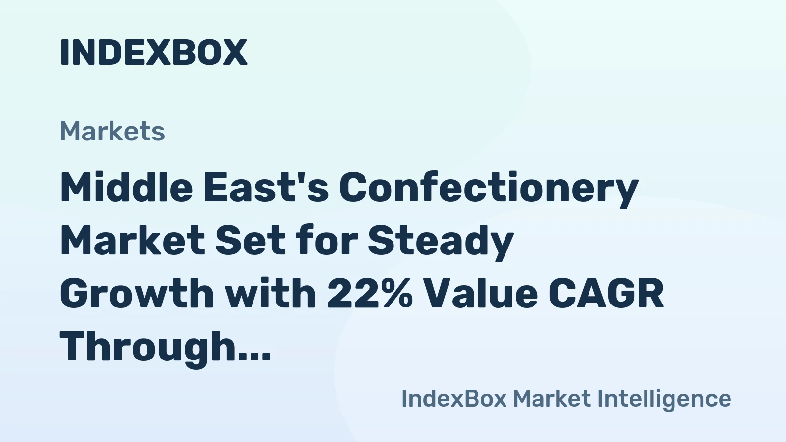 Middle East's Confectionery Market Set for Steady Growth with 22% Value CAGR Through 2035