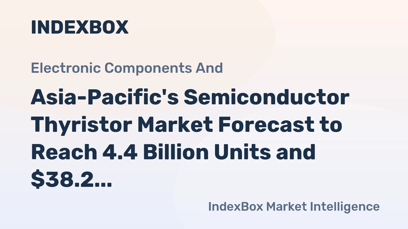 Asia-Pacific's Semiconductor Thyristor Market Forecast to Reach 4.4 Billion Units and $38.2 Billion by 2035
