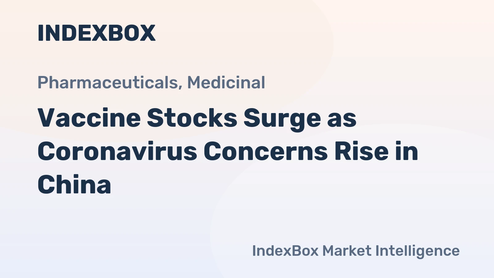 Vaccine Stocks Surge as Coronavirus Concerns Rise in China