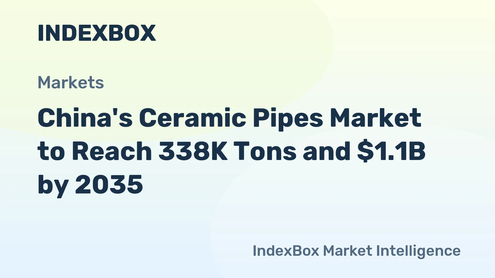China's Ceramic Pipes Market to Reach 338K Tons and $1.1B by 2035