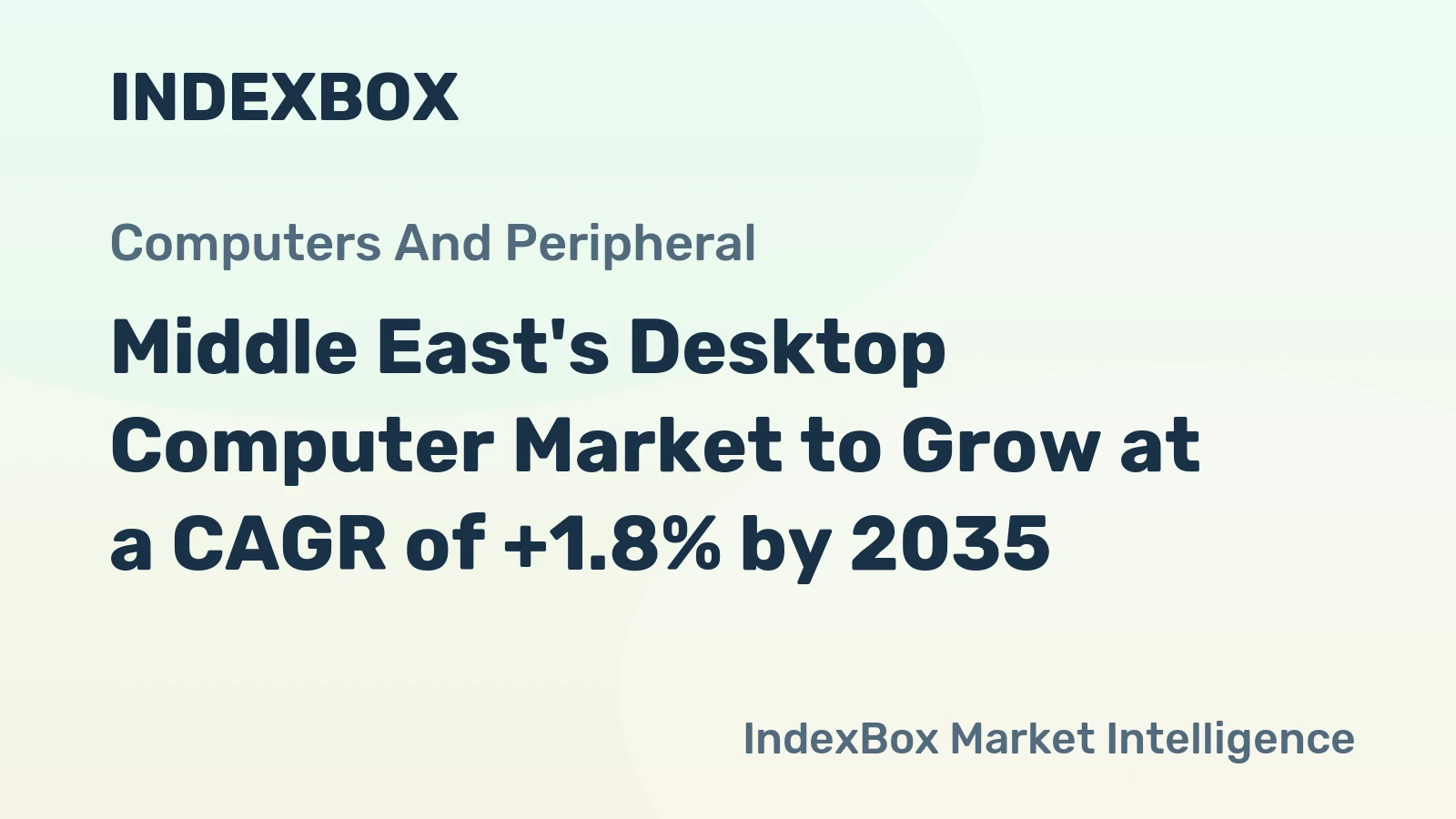 Middle East's Desktop Computer Market to Grow at a CAGR of +1.8% by 2035
