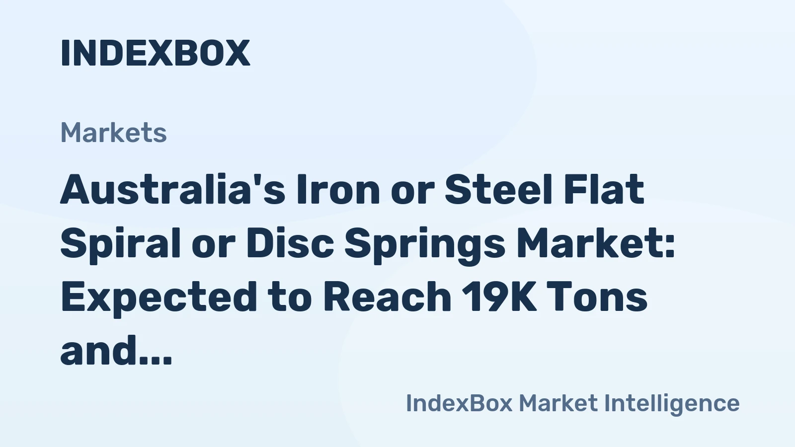 Australia's Iron or Steel Flat Spiral or Disc Springs Market: Expected to Reach 19K Tons and $225M by 2035