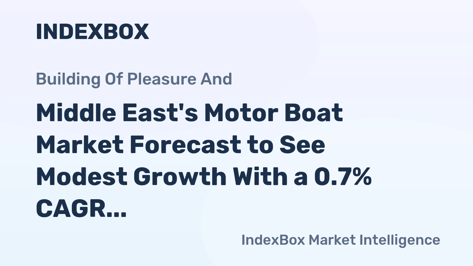 Middle East's Motor Boat Market Forecast to See Modest Growth With a 0.7% CAGR Through 2035
