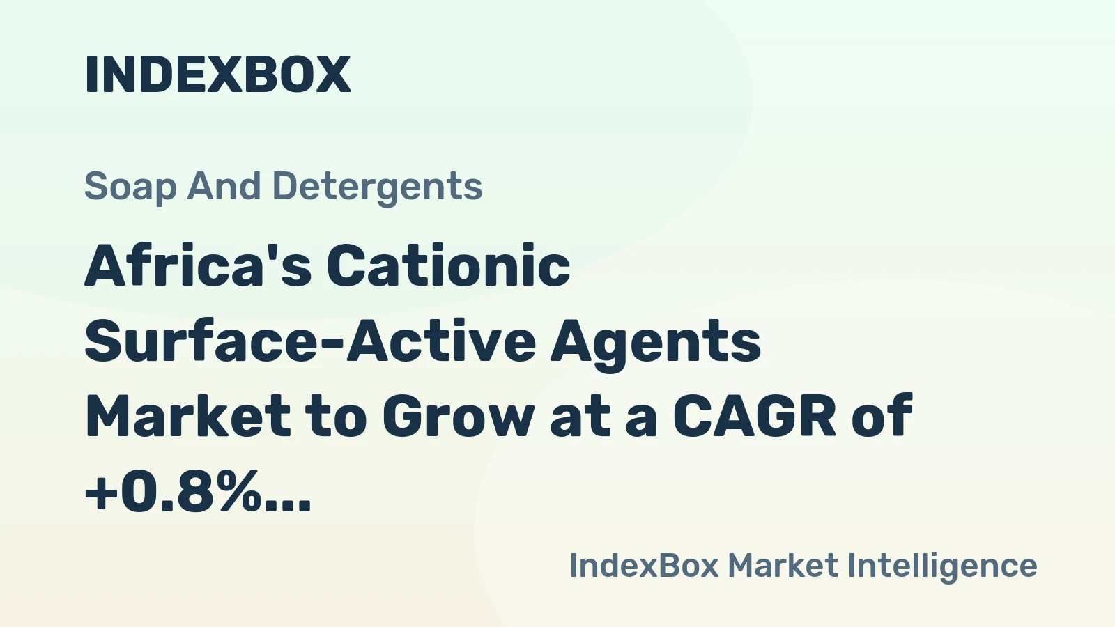 Africa's Cationic Surface-Active Agents Market to Grow at a CAGR of +0.8% through 2035, reaching $985M in value