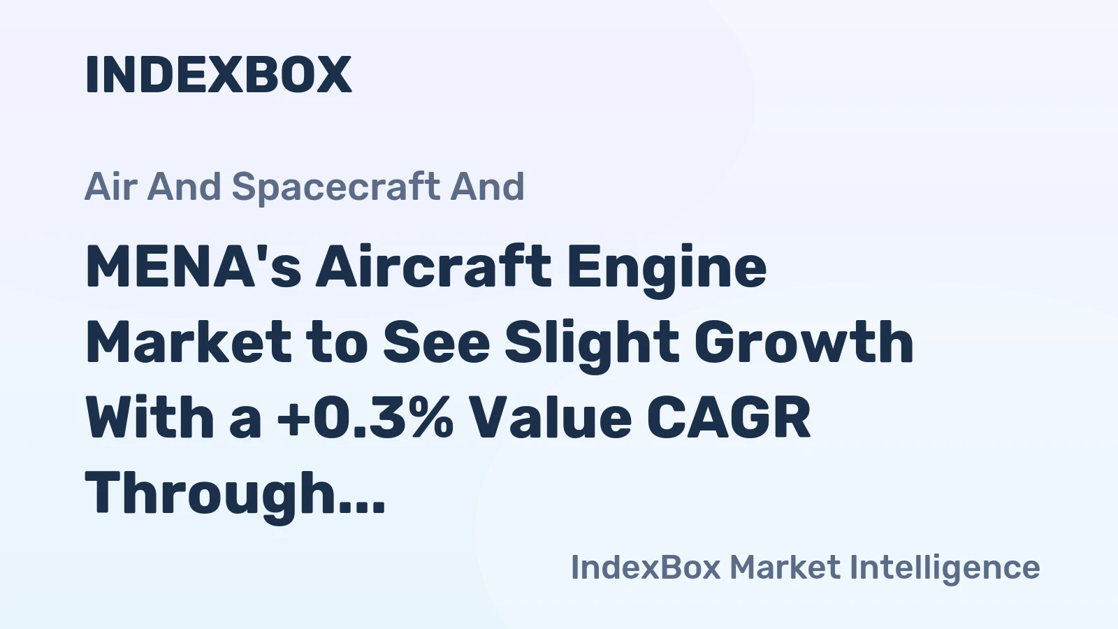 MENA's Aircraft Engine Market to See Slight Growth With a +0.3% Value CAGR Through 2035