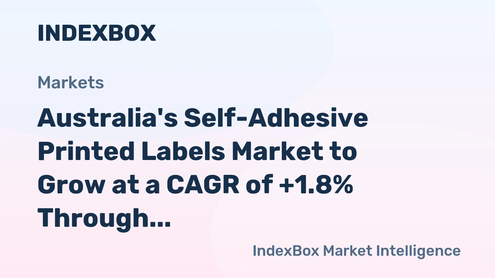 Australia's Self-Adhesive Printed Labels Market to Grow at a CAGR of +1.8% Through 2035