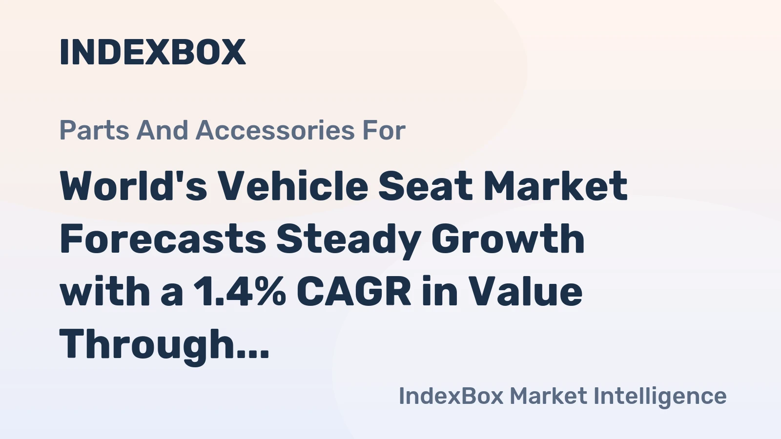 World's Vehicle Seat Market Forecasts Steady Growth with a 1.4% CAGR in Value Through 2035