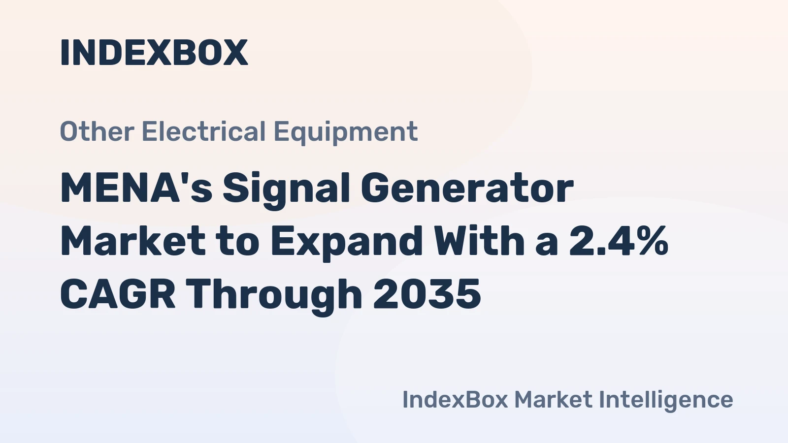 MENA's Signal Generator Market to Expand With a 2.4% CAGR Through 2035
