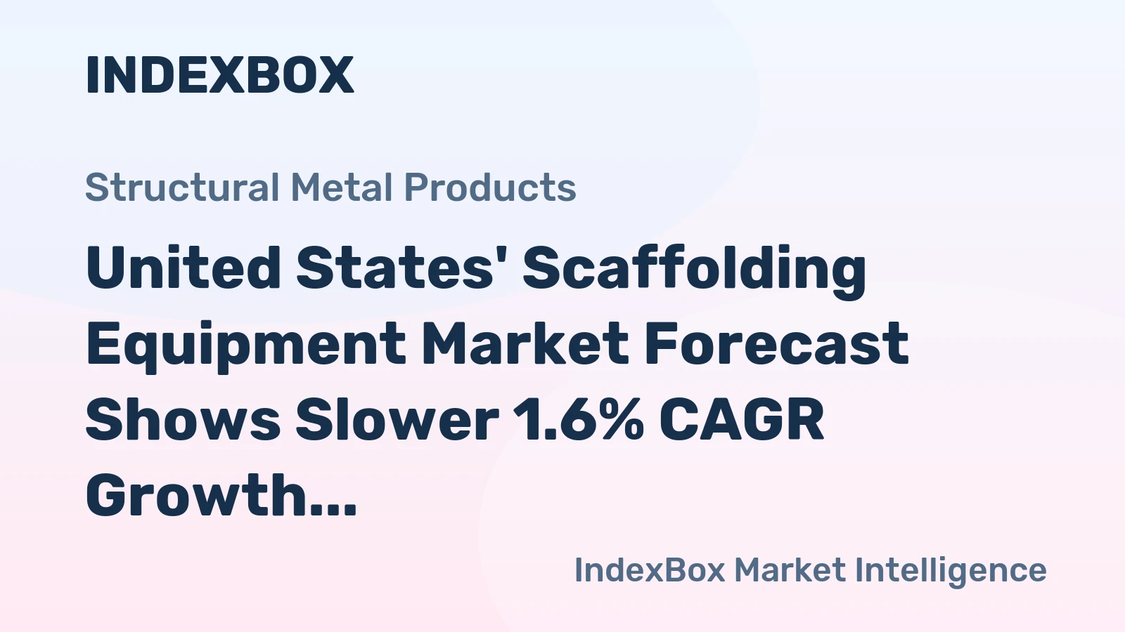 United States' Scaffolding Equipment Market Forecast Shows Slower 1.6% CAGR Growth Through 2035