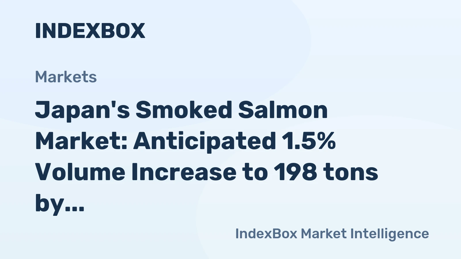 Japan's Smoked Salmon Market: Anticipated 1.5% Volume Increase to 198 tons by 2035, with $4.6M Value Growth