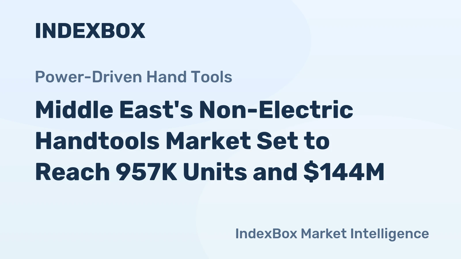 Middle East's Non-Electric Handtools Market Set to Reach 957K Units and $144M