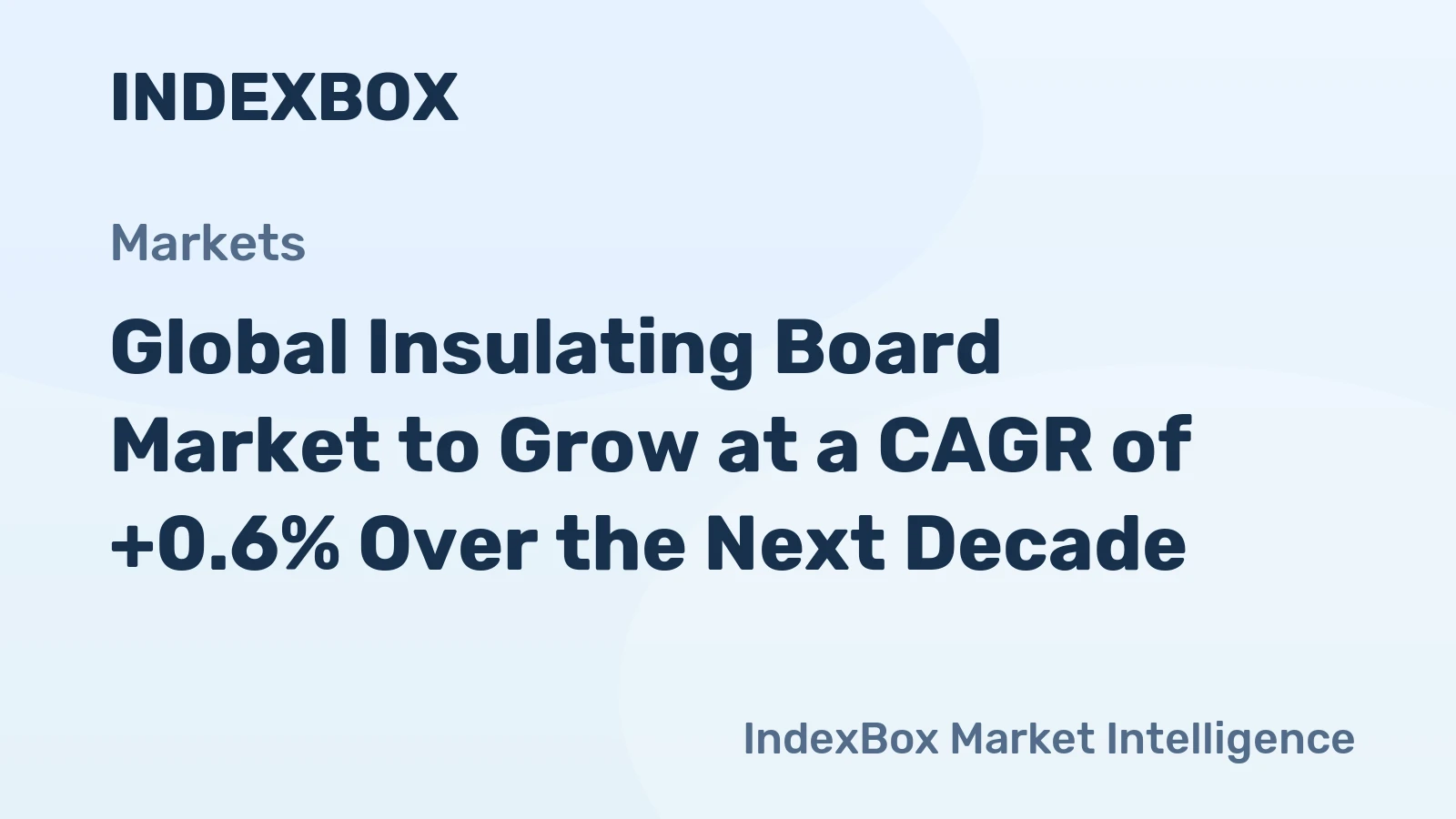 Global Insulating Board Market to Grow at a CAGR of +0.6% Over the Next Decade