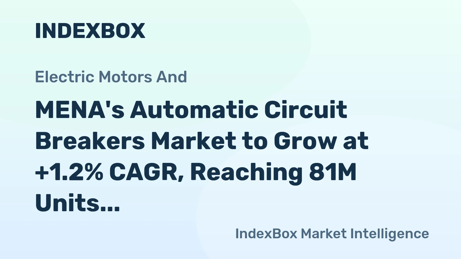MENA's Automatic Circuit Breakers Market to Grow at +1.2% CAGR, Reaching 81M Units by 2035