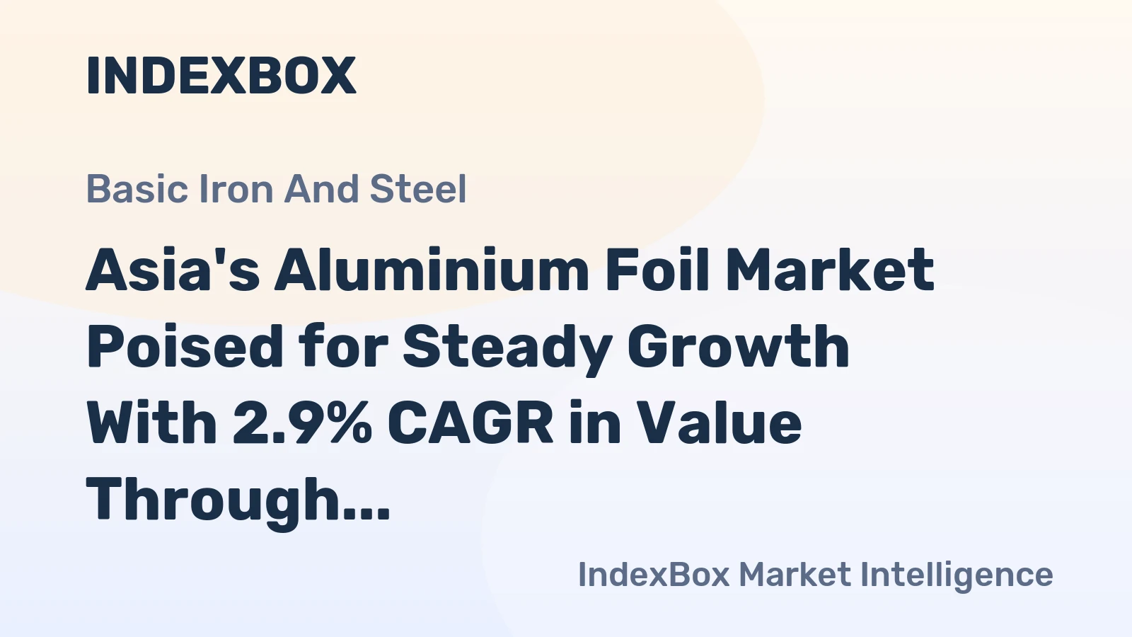 Asia's Aluminium Foil Market Poised for Steady Growth With 2.9% CAGR in Value Through 2035