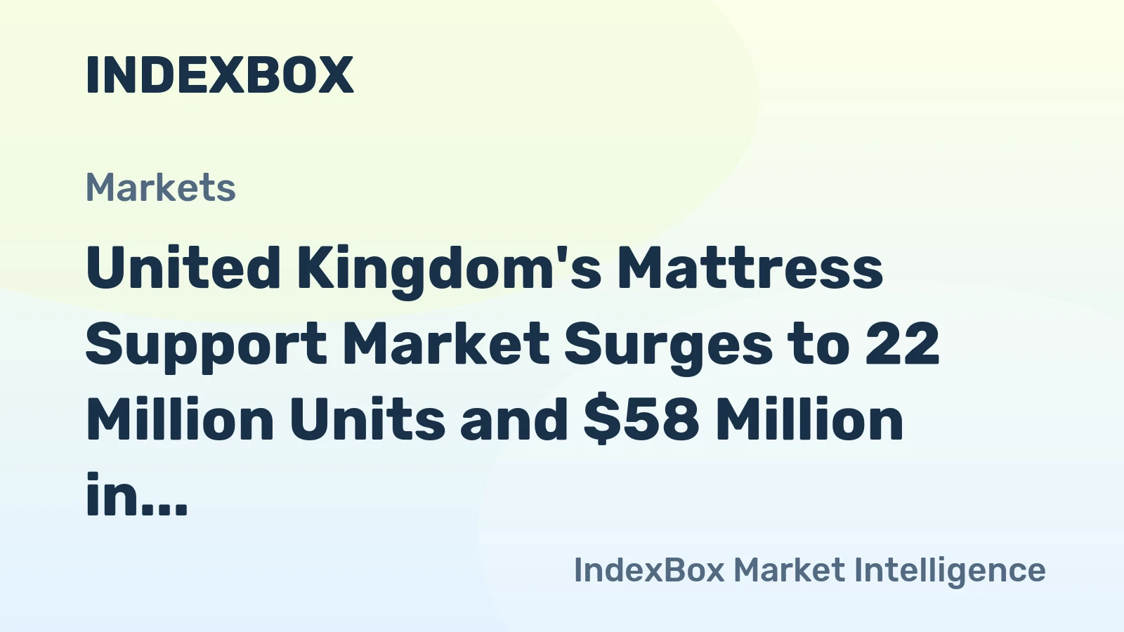 United Kingdom's Mattress Support Market Surges to 22 Million Units and $58 Million in Value