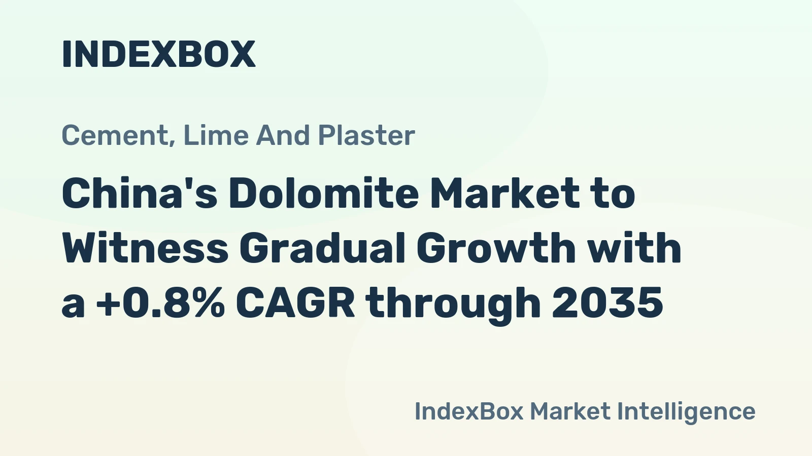China's Dolomite Market to Witness Gradual Growth with a +0.8% CAGR through 2035