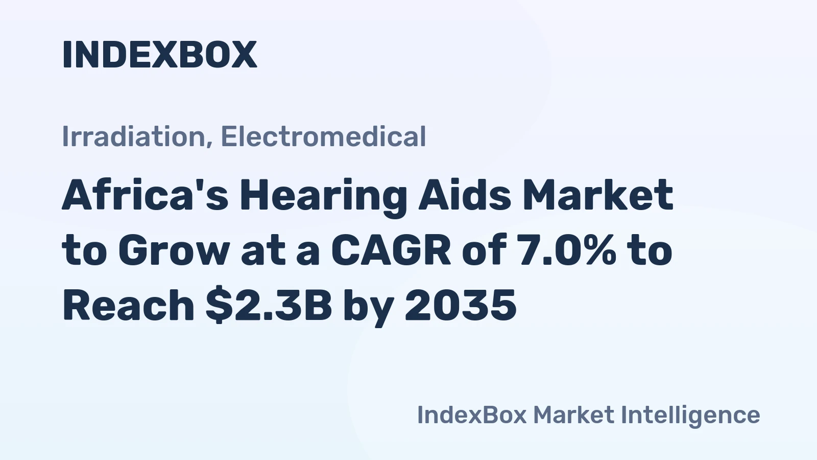 Africa's Hearing Aids Market to Grow at a CAGR of 7.0% to Reach $2.3B by 2035
