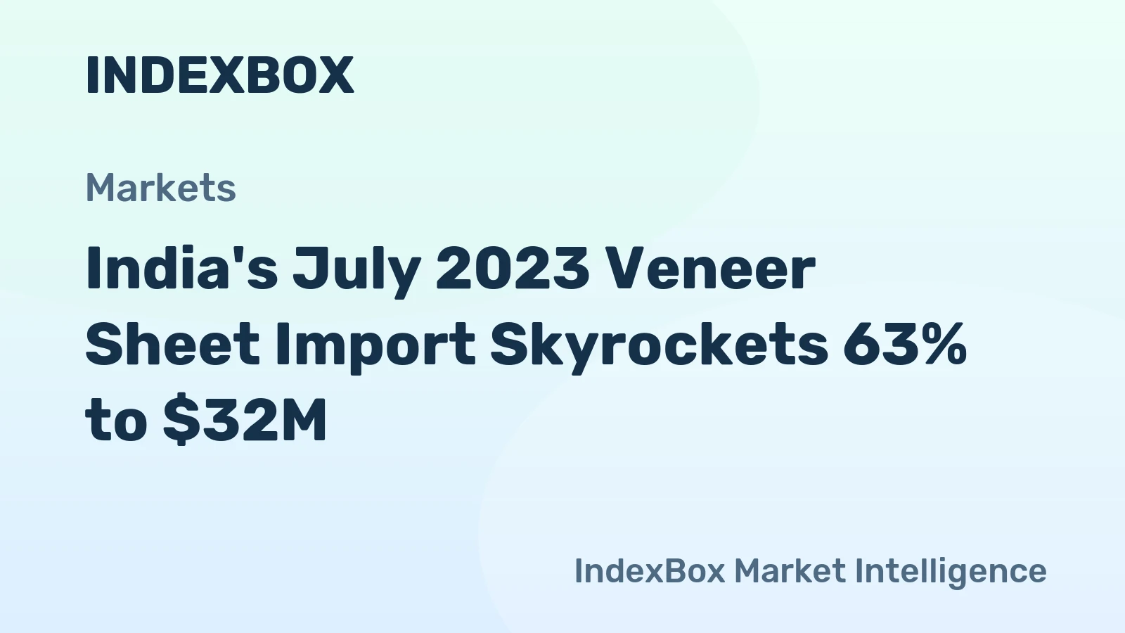 India's July 2023 Veneer Sheet Import Skyrockets 63% to $32M