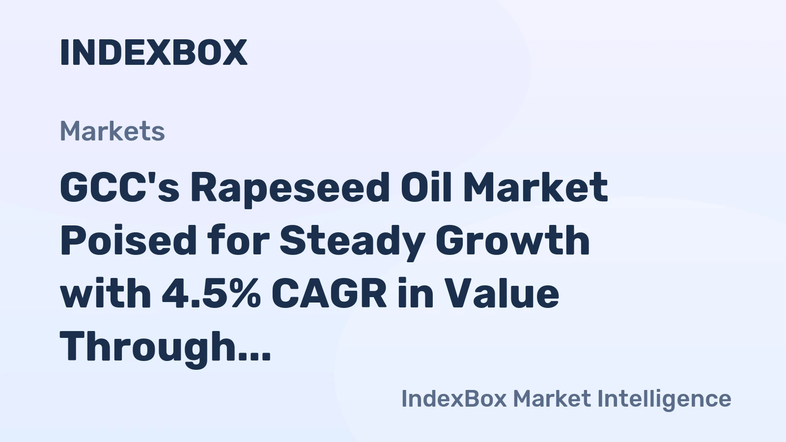 GCC's Rapeseed Oil Market Poised for Steady Growth with 4.5% CAGR in Value Through 2035