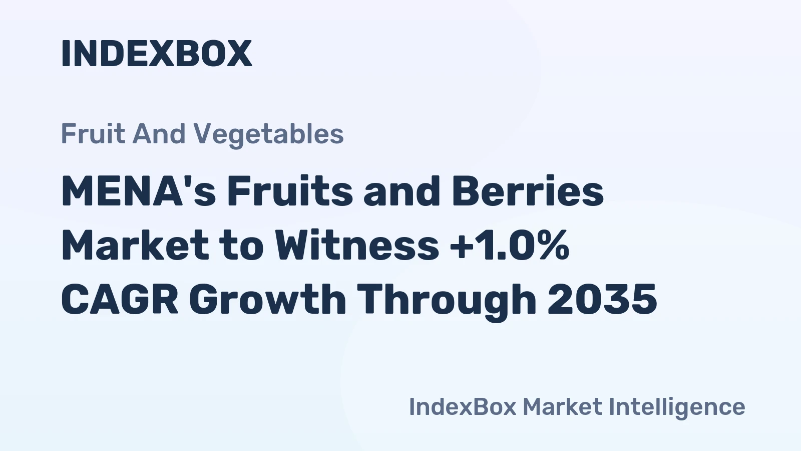 MENA's Fruits and Berries Market to Witness +1.0% CAGR Growth Through 2035