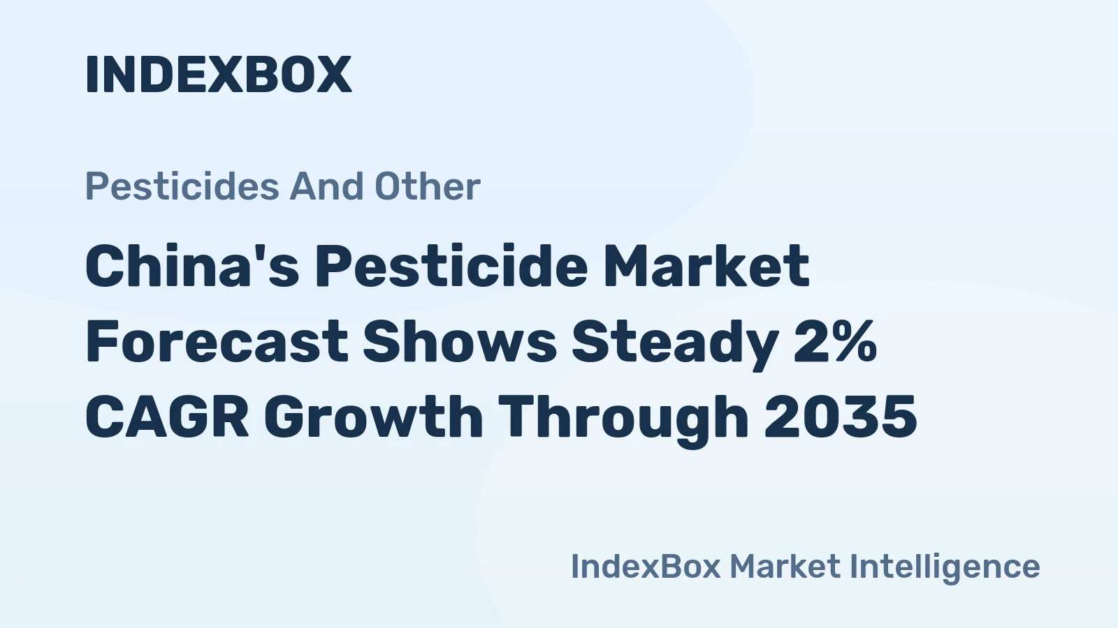 China's Pesticide Market Forecast Shows Steady 2% CAGR Growth Through 2035