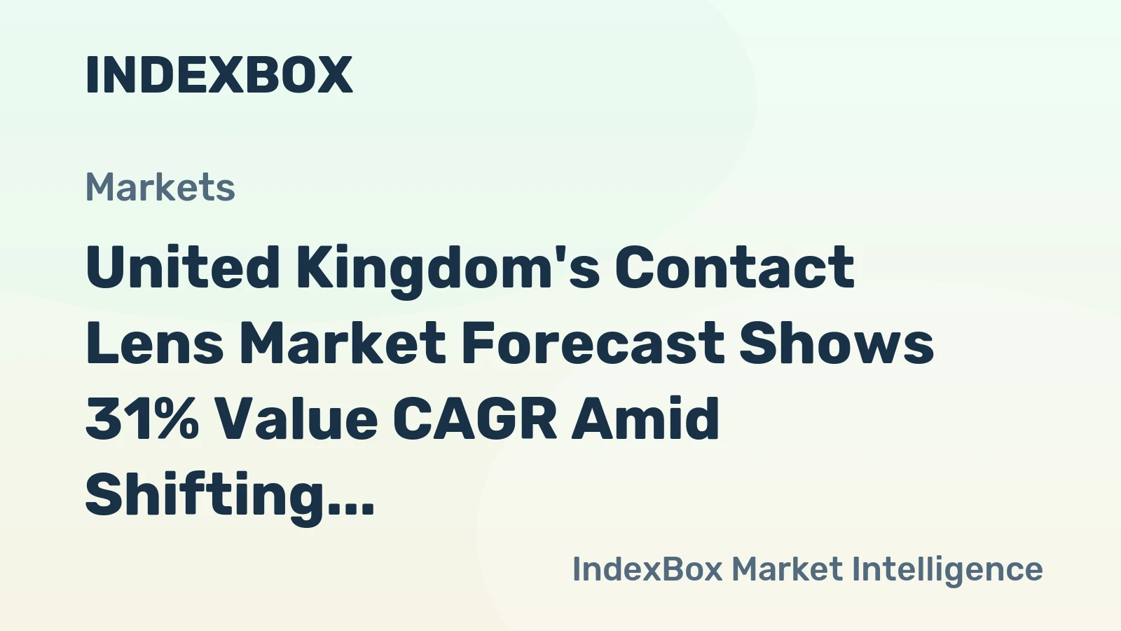 United Kingdom's Contact Lens Market Forecast Shows 31% Value CAGR Amid Shifting Trade Dynamics