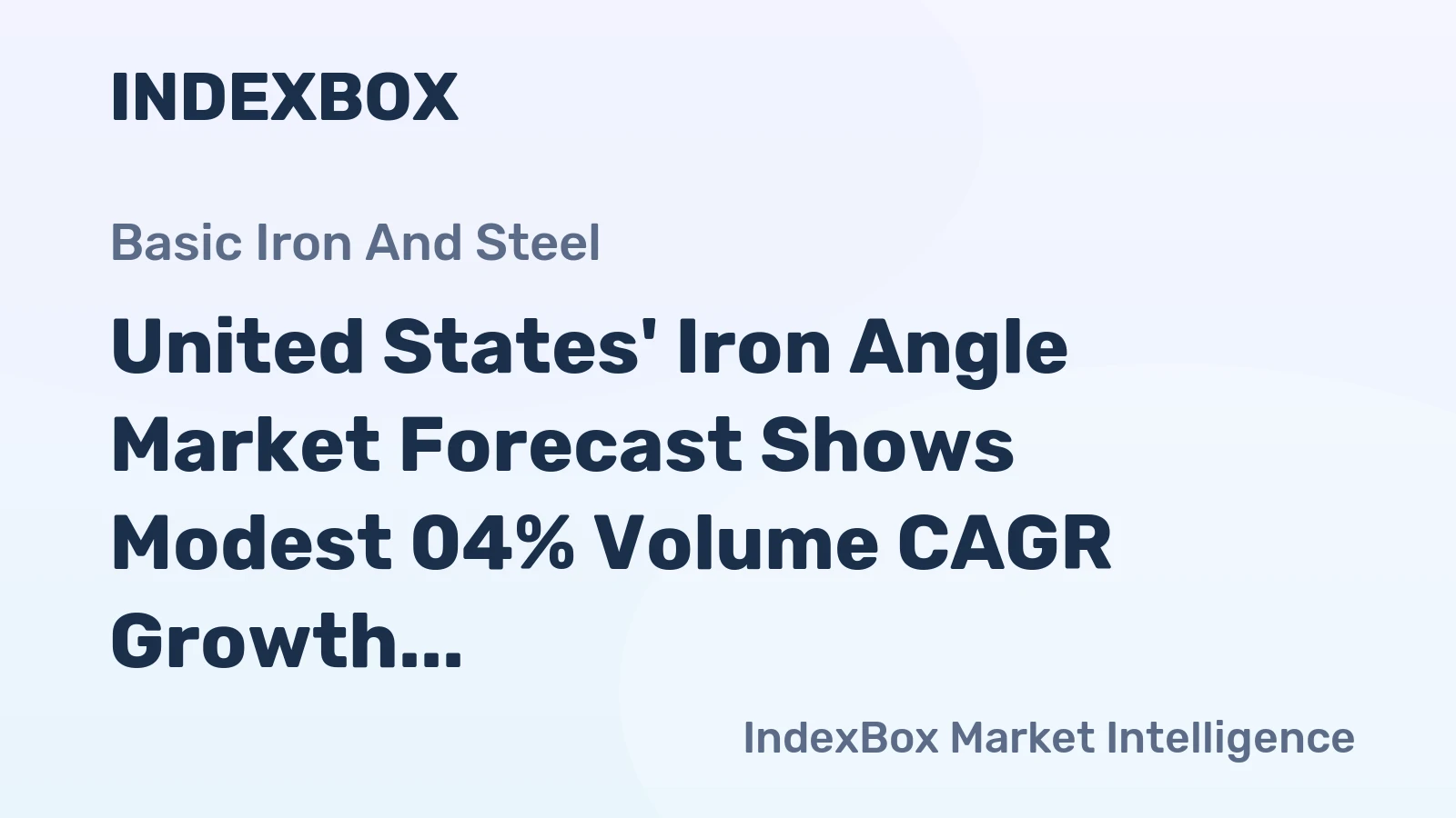 United States' Iron Angle Market Forecast Shows Modest 04% Volume CAGR Growth Through 2035