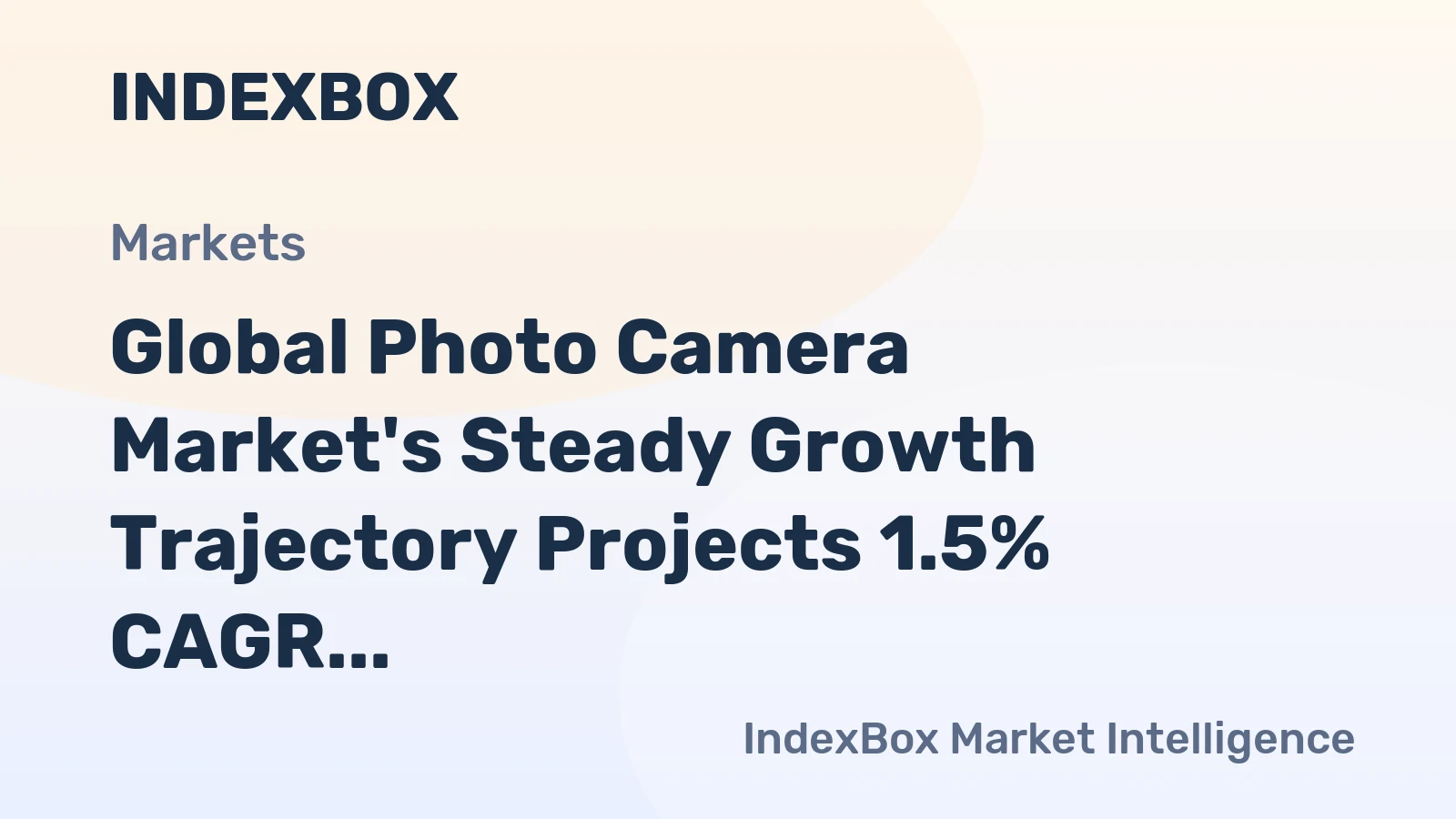 Global Photo Camera Market's Steady Growth Trajectory Projects 1.5% CAGR Through 2035