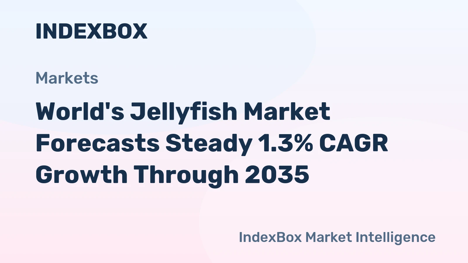 World's Jellyfish Market Forecasts Steady 1.3% CAGR Growth Through 2035