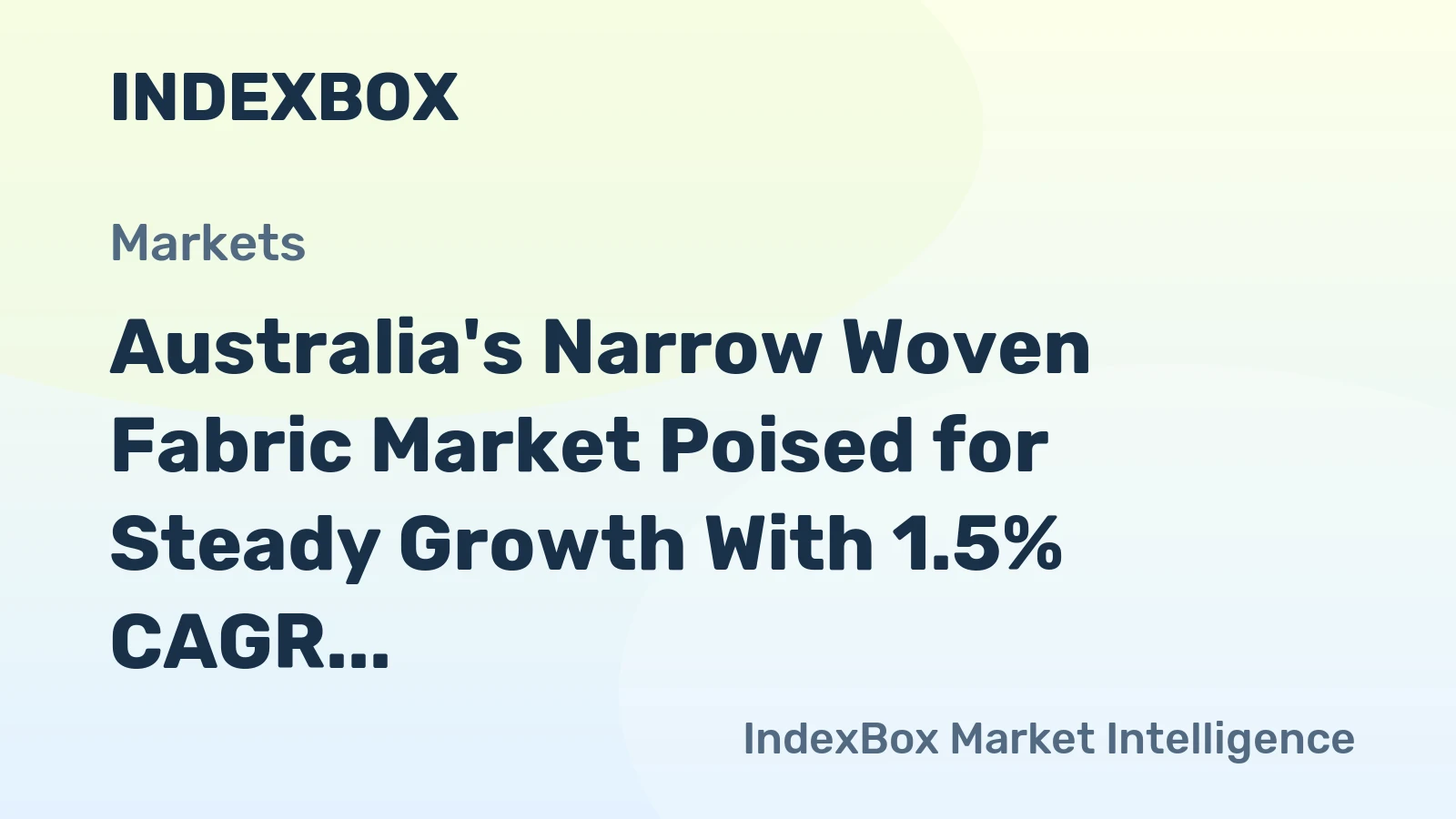 Australia's Narrow Woven Fabric Market Poised for Steady Growth With 1.5% CAGR Through 2035