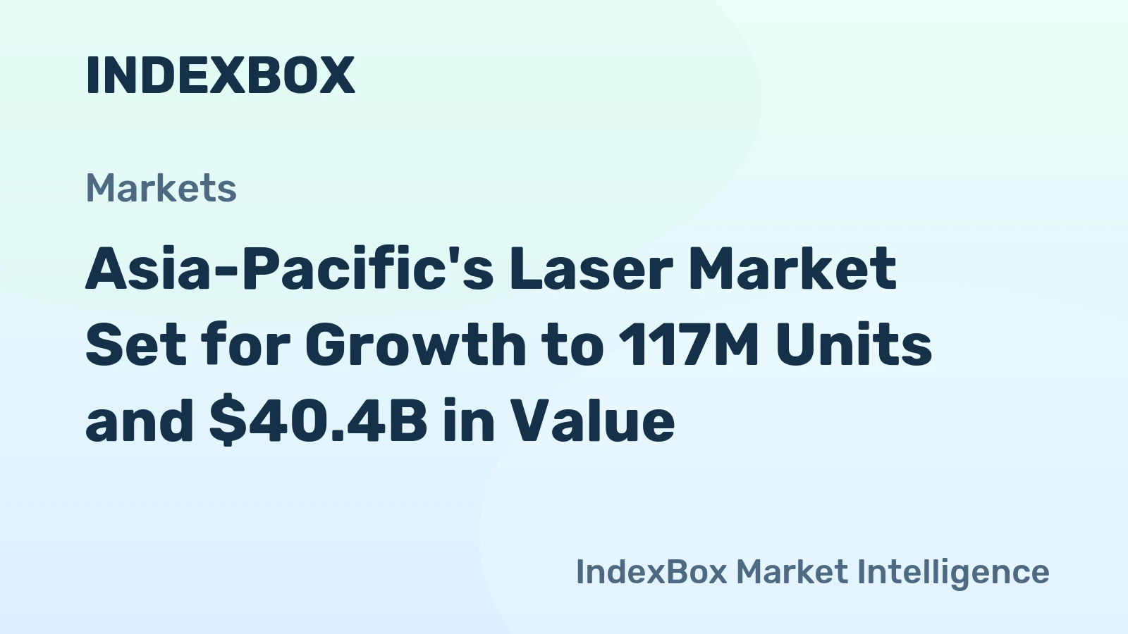 Asia-Pacific's Laser Market Set for Growth to 117M Units and $40.4B in Value