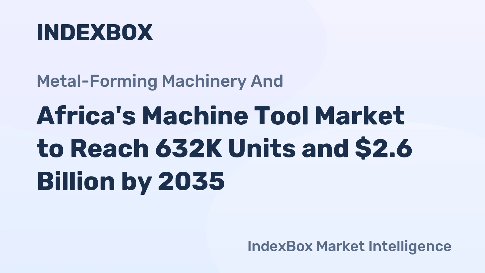 Africa's Machine Tool Market to Reach 632K Units and $2.6 Billion by 2035